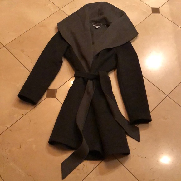 dylan grey | Jackets & Coats | Dylan Gray Hooded Wrap Coat In Xs | Poshmark